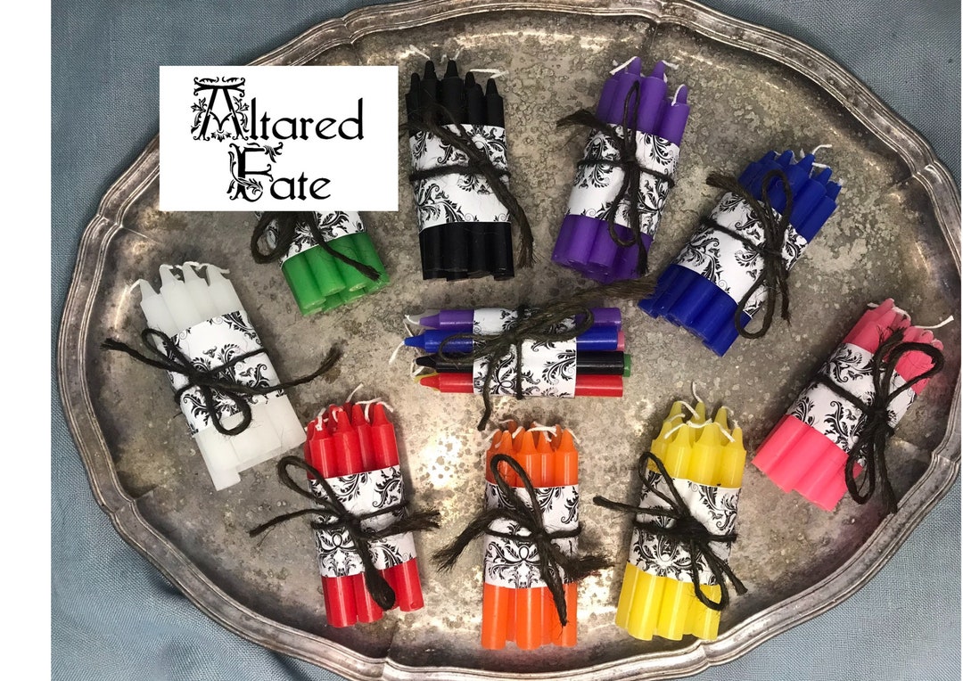 Set of 10 Chime Candles 4 Chime Candles, Unscented, Spell Candles ...