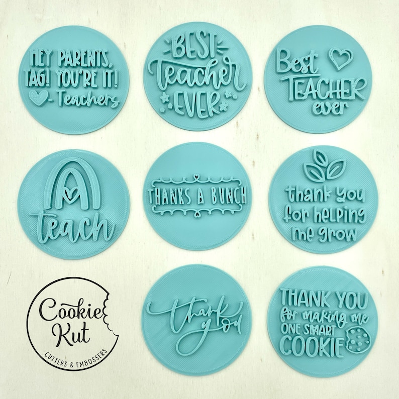 Thank You for Helping Me Grow - Cookie Embosser Fondant Stamp - Teacher ...