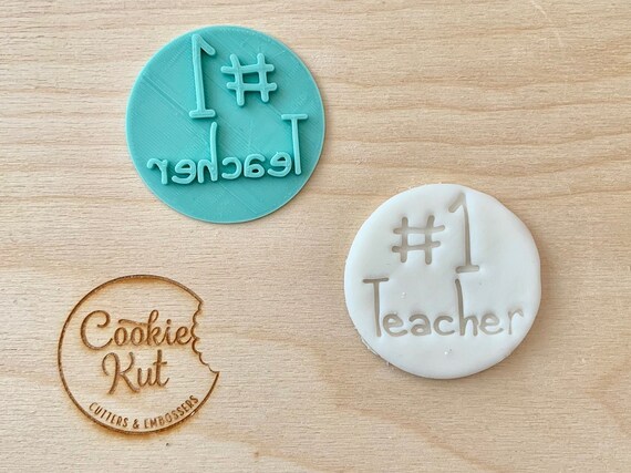 Number 1 Teacher Embosser Stamp School - Etsy