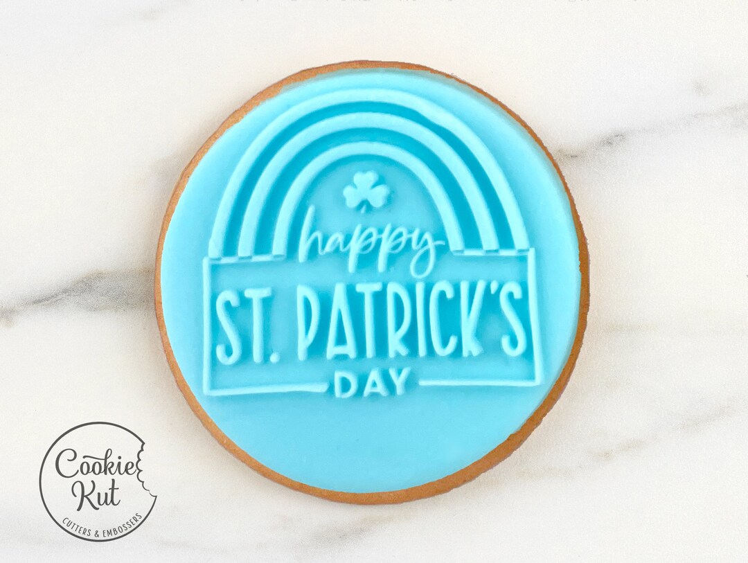 Happy St. Patricks Day Embosser - Cookie Biscuit Stamp Fondant Cake ...