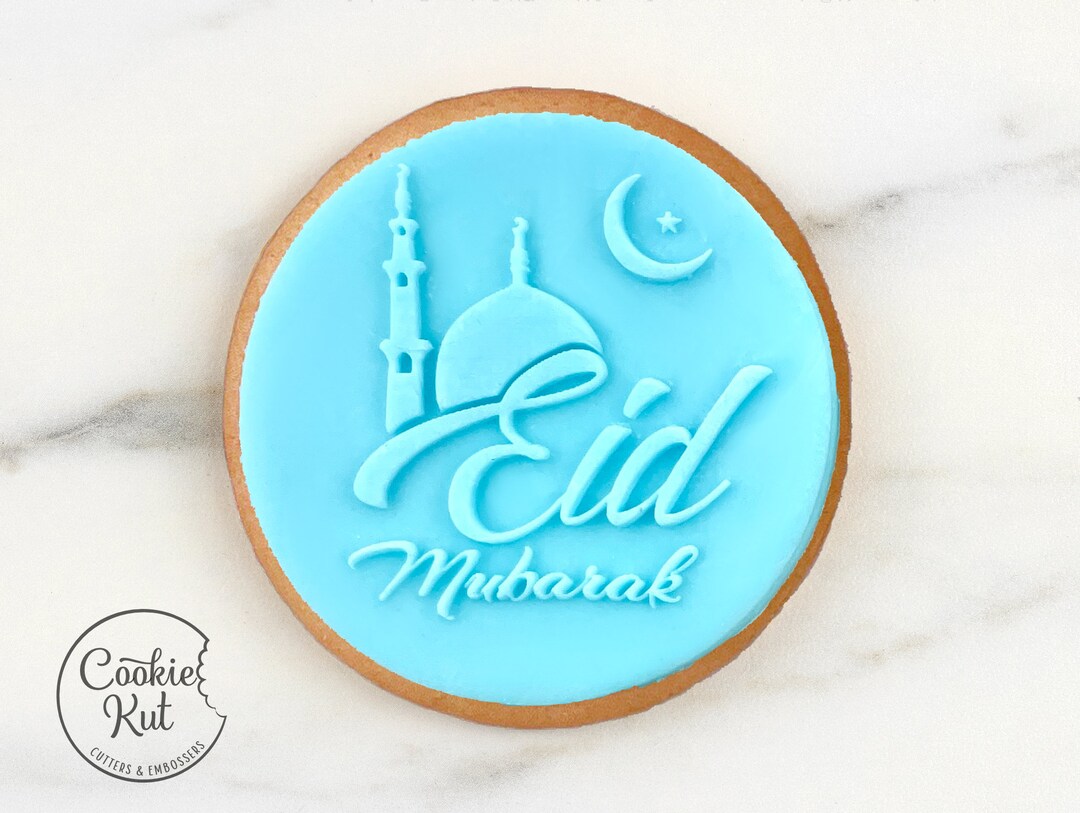 Eid Mubarak Embosser 1 - Eid Cookie Biscuit Stamp Reverse Fondant Cake ...