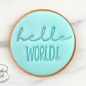 Hello World! - Baby Shower Embosser Stamp - Etsy UK