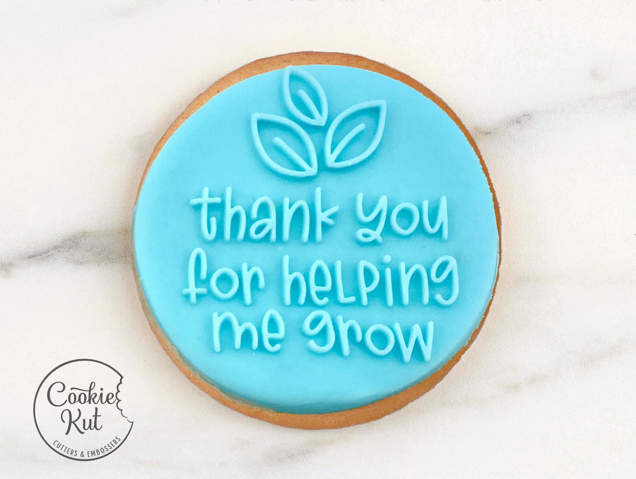 Thank You for Helping Me Grow - Cookie Embosser Fondant Stamp - Teacher ...