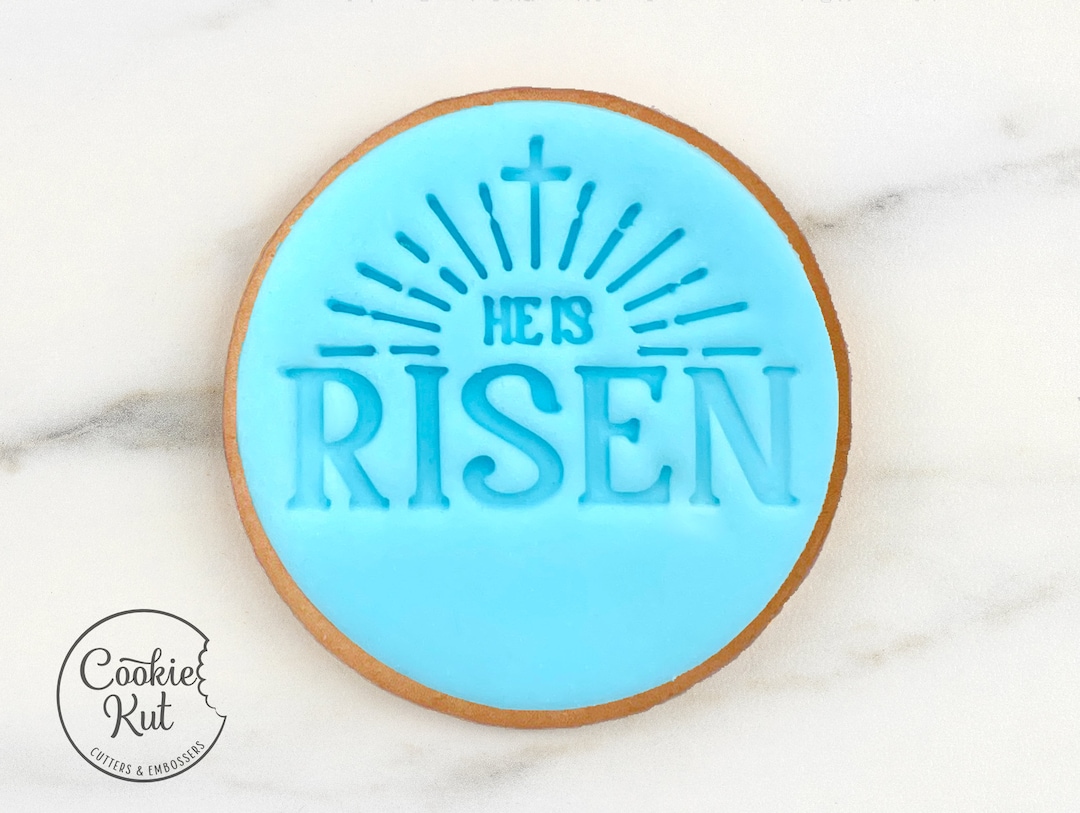 He is Risen Stamp - Cookie Biscuit Stamp Fondant Reverse Cake ...