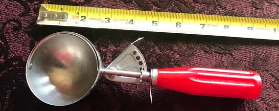 9 red handle vintage kitchen utensils. Handles wood or early | Etsy