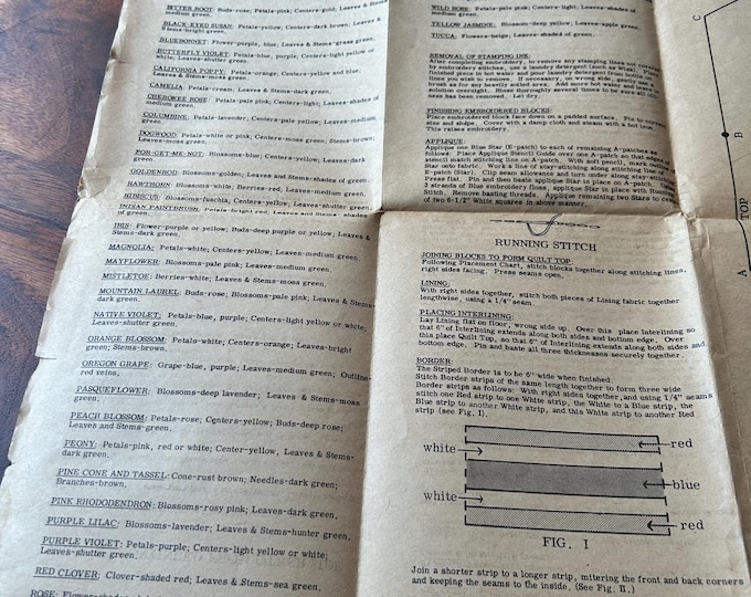 Pattern for 50 State Hexagon Quilt. Multi-stamp Transfer #533 Design Co ...