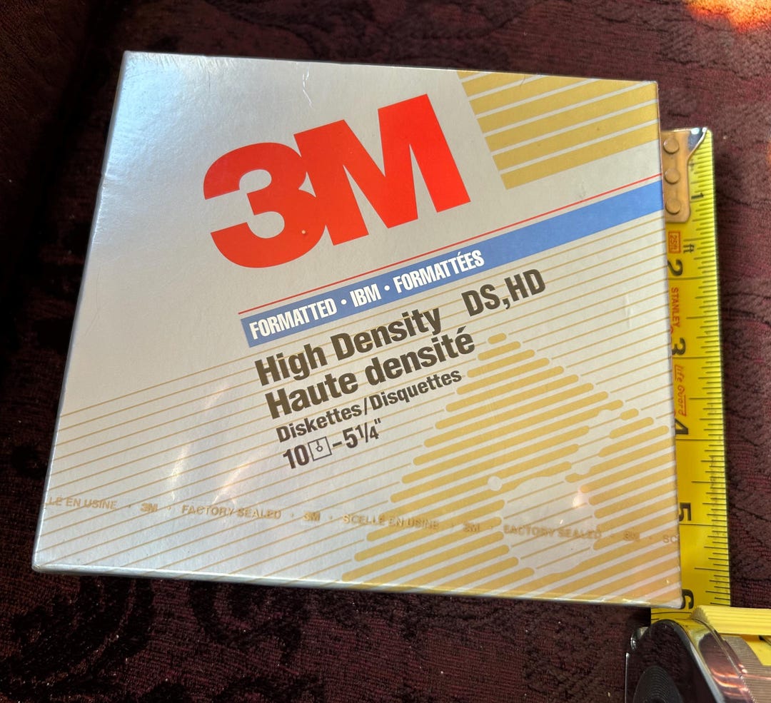 3M Vintage 5 1/4” Diskettes NOS Unopened. Sealed. 10 Diskettes High ...