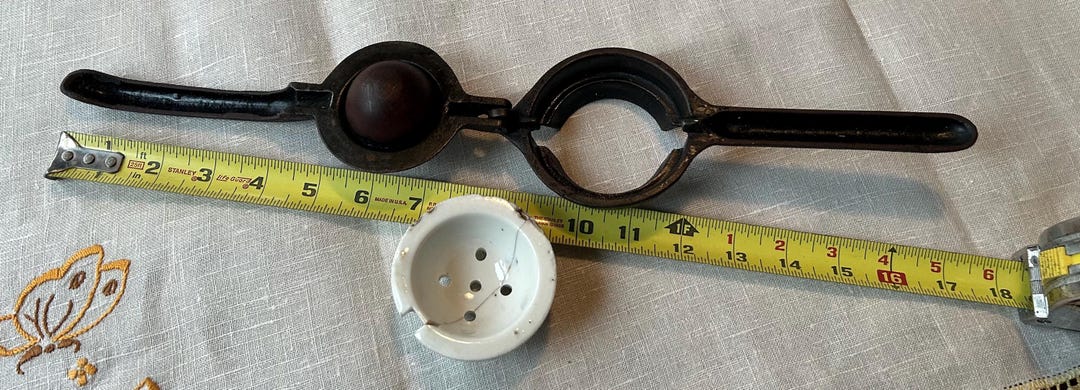 Vintage Cast Iron Lemon Squeezer With Porcelain Center - Etsy