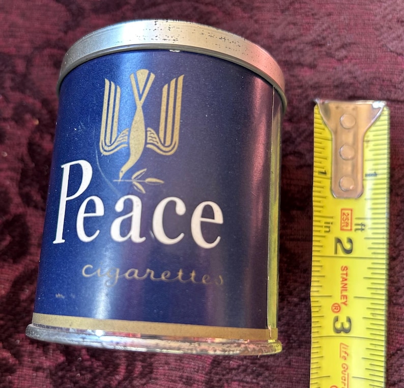 1960s Japan Peace Cigarettes Tin, Empty Container With Lid - Etsy