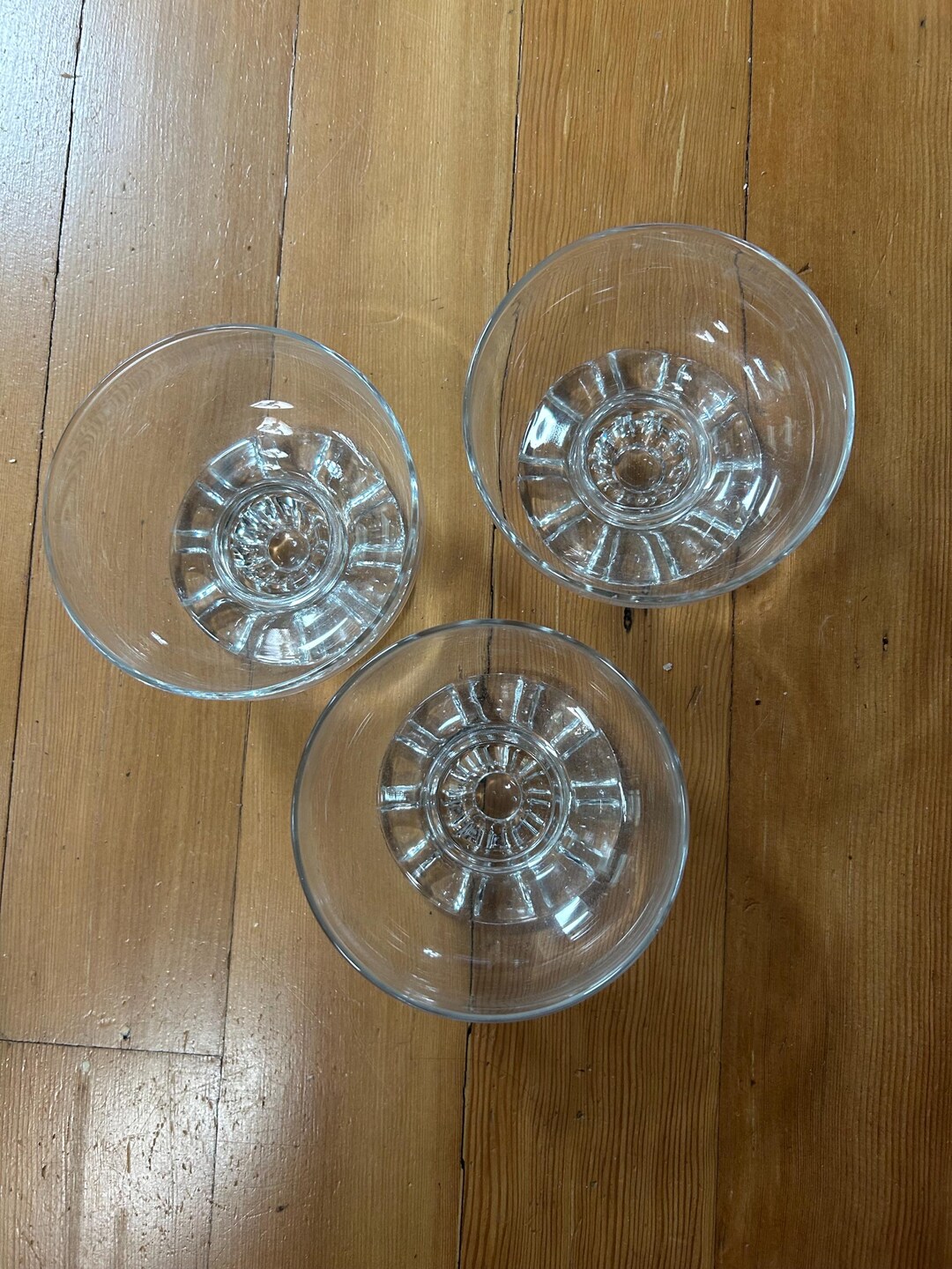 3 Crown Corning Mirage Round Clear Glass Dessert Dishes. 8 Oz. 4 ...