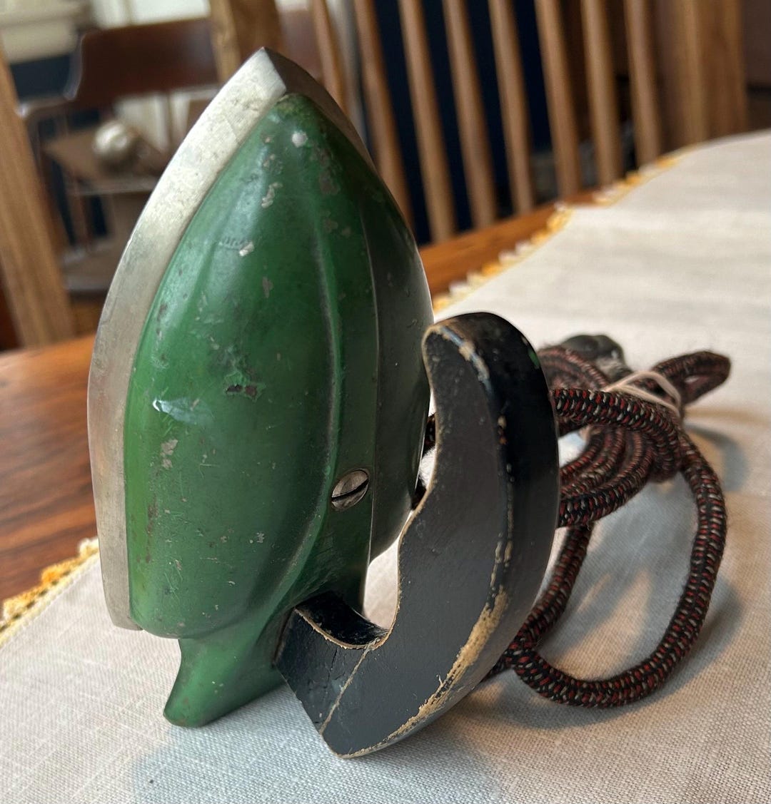 Toy Sunny Suzy Green Clothes Iron, Untested Electric. Vintage Stand for ...
