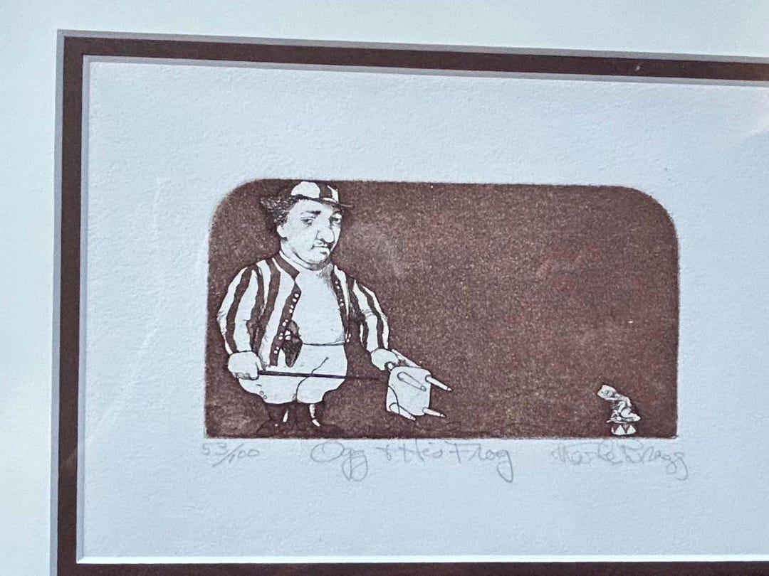 Ogg and His Frog Etching by Charles Bragg, Signed, Numbered - Etsy