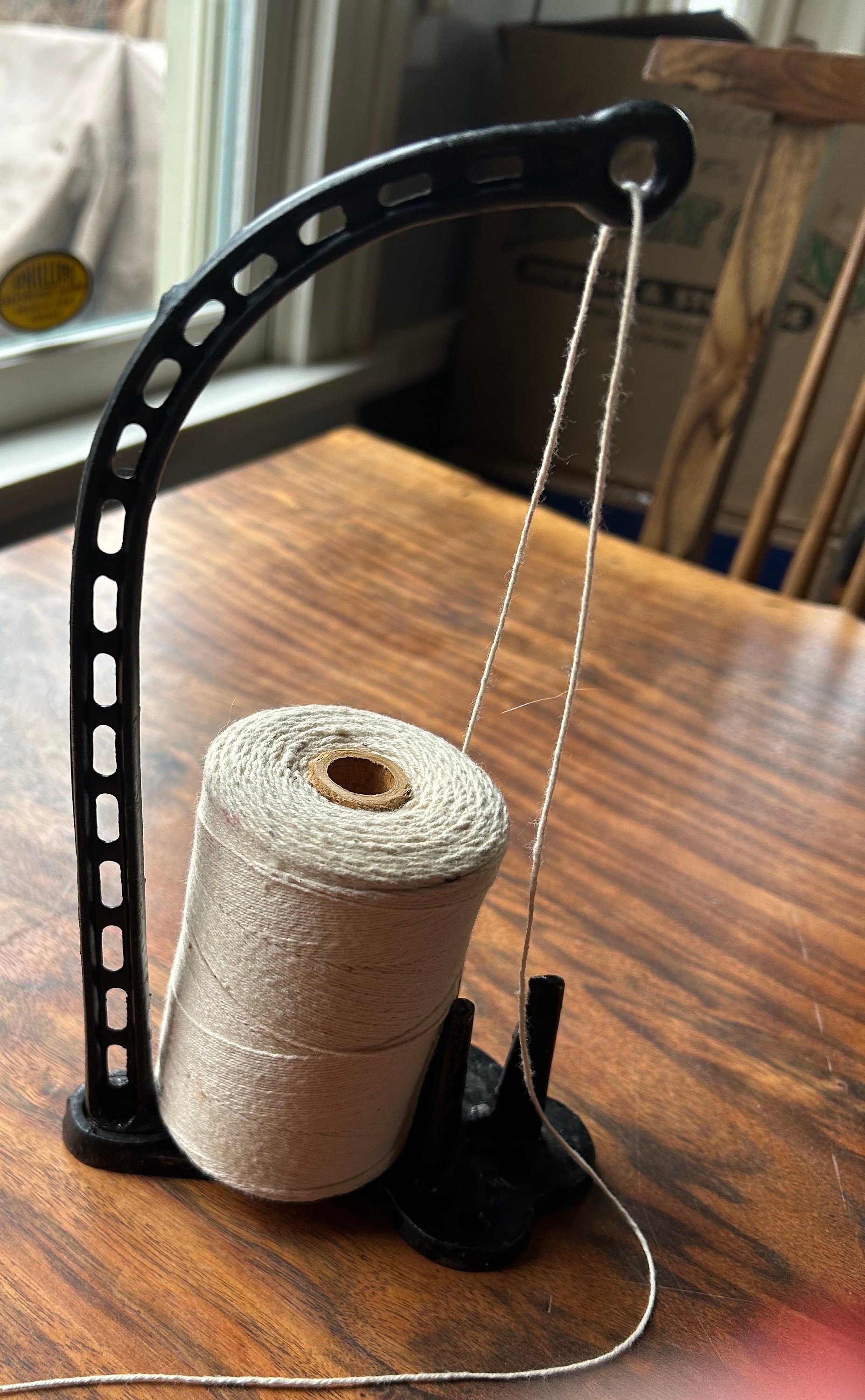 Vintage Cast Iron Wall Mount String Holder - Etsy