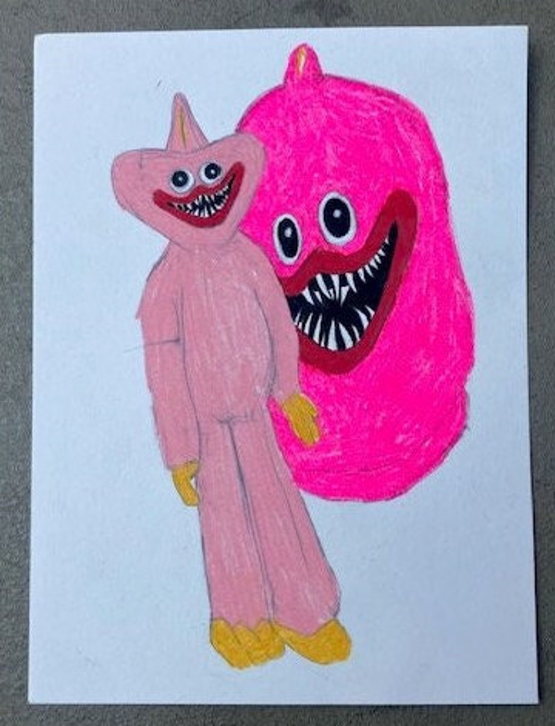 Huggy Wuggy Pink Backpack Head - Etsy