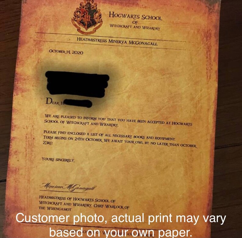 NEW EDITABLE Printable Hogwarts Letter Etsy Nederland