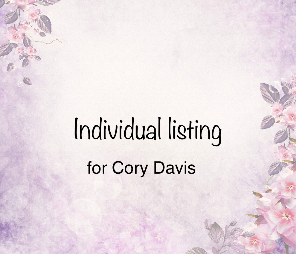 Individual Order. - Etsy