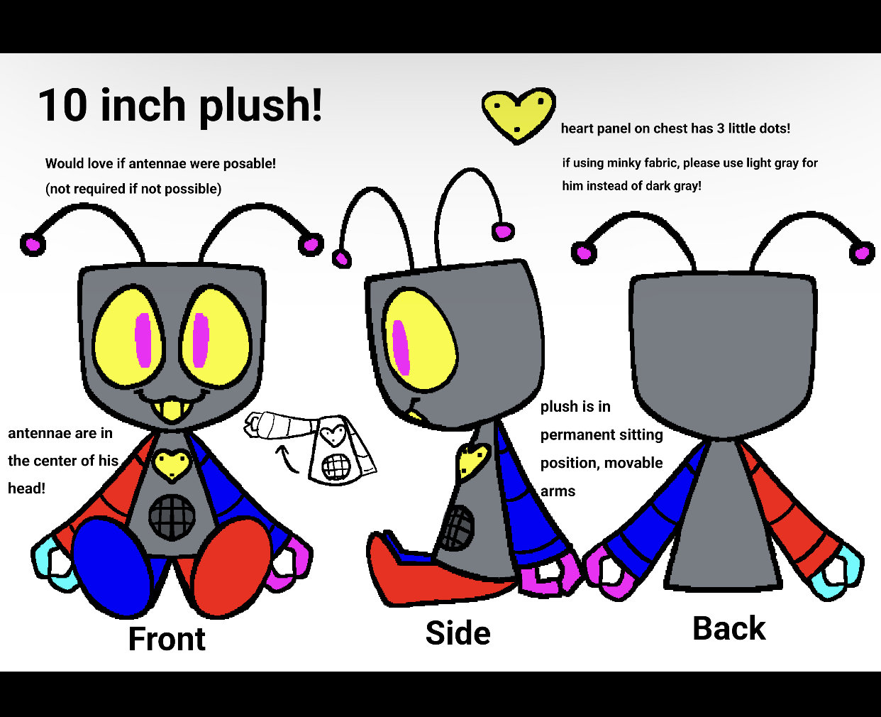 Plush Home Decor, Commission Plush, Decorative Plush Figure, Draw Your ...