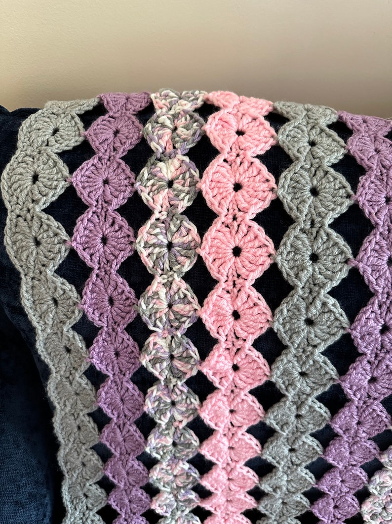 NEW Handmade Crochet “YO-YO” Afghan/couch Throw Different Colors and ...