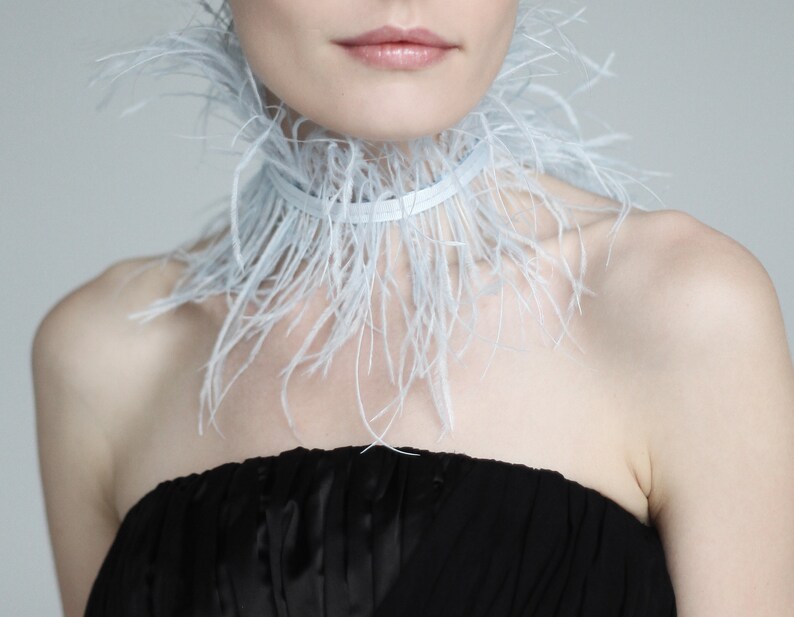 Extravagant Wedding Feather Choker / Boudoir Sexy Collar / - Etsy