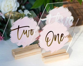 Gold Table Numbers | Etsy