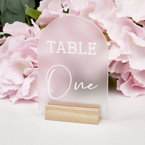 Acrylic Arch Table Number Signs Acrylic Wedding Sign - Etsy