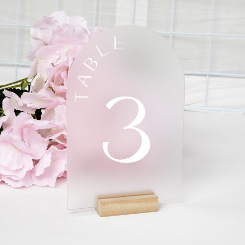 Acrylic Wedding Table Numbers A2 Arch - Etsy