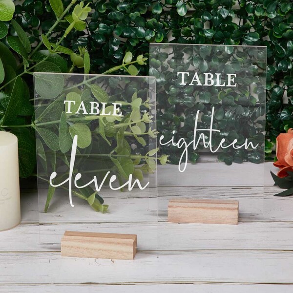 Acrylic Table Numbers Wedding - Etsy