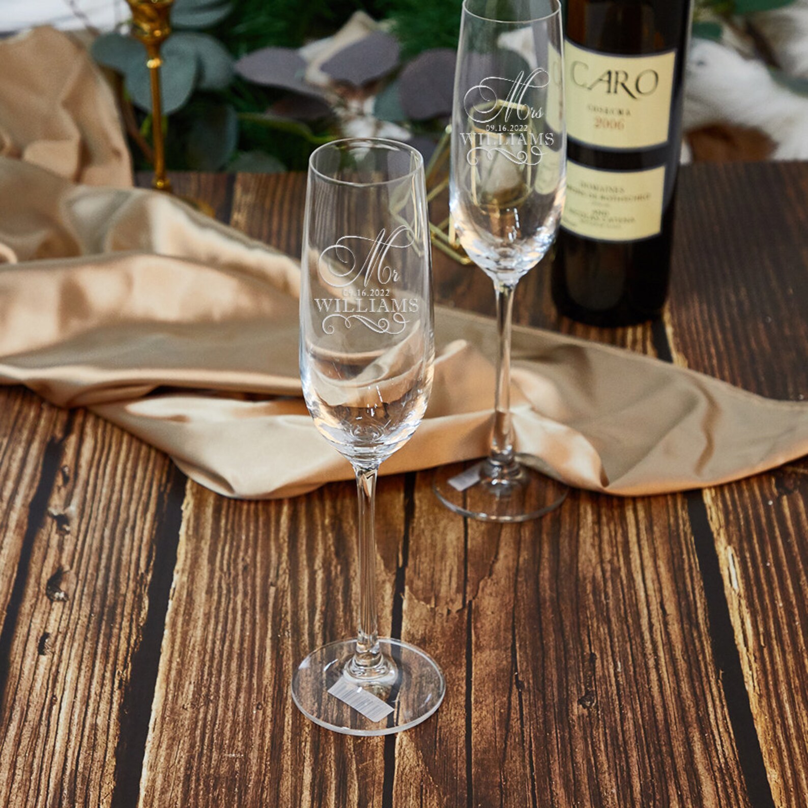 Personalized Champagne Glasses-wedding Toasting - Etsy