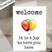 4x6, Welcome NEW EMPLOYEE, Printable Card, Welcome, Joy to Have You ...