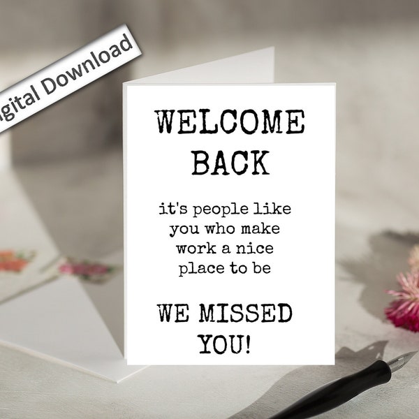 Welcome Back We Missed You Card - Etsy