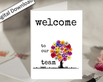 4x6, Welcome NEW EMPLOYEE, Printable Card, Welcome to Our Team, Team ...
