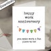 4x6, Work Anniversary Card, Download, Job Anniversary for Coworker ...
