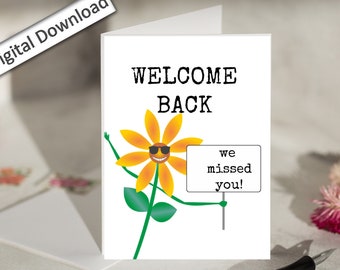 Corporate Welcome Back Card, Welcome Back Card for Team, Staff Welcome ...