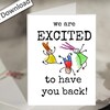 4x6, WELCOME BACK, Card, PRINTABLE, Coworker, Boss, Back to Work ...