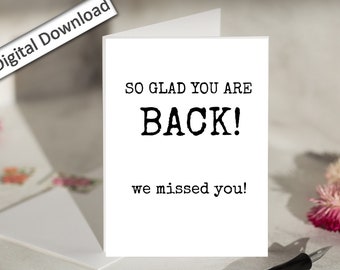Corporate Welcome Back Card, Welcome Back Card for Team, Staff Welcome ...