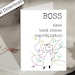 4x6 Boss Appreciation Card PRINTABLE, Boss Definition, Chaos ...