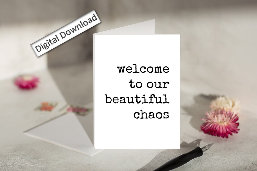 4x6 Welcome NEW EMPLOYEE Card, Printable, Beautiful Chaos, New to the ...