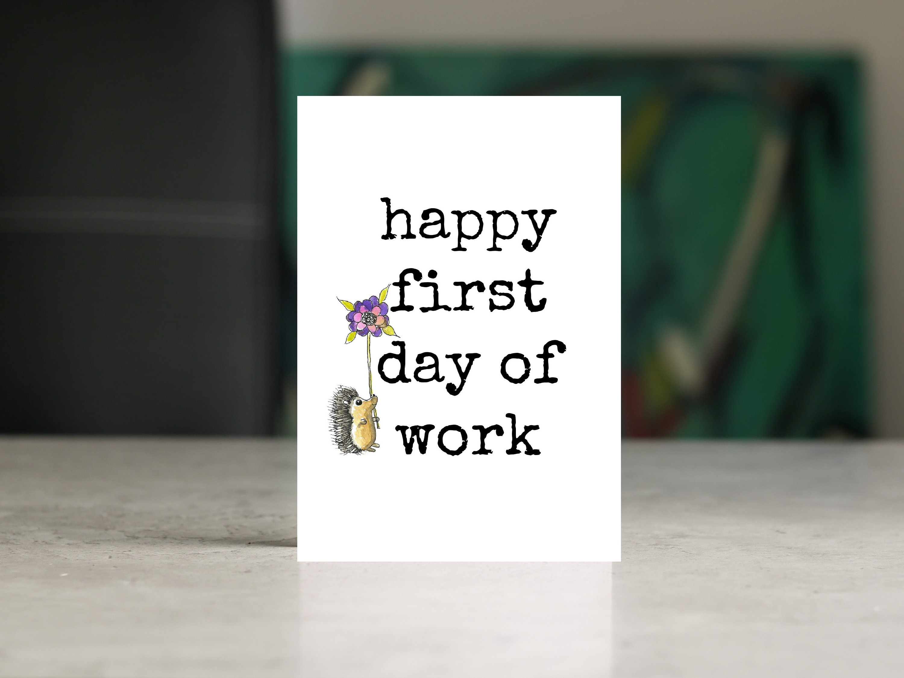 4x6, Welcome NEW EMPLOYEE, Happy First Day of Work, Cute Card, Team ...