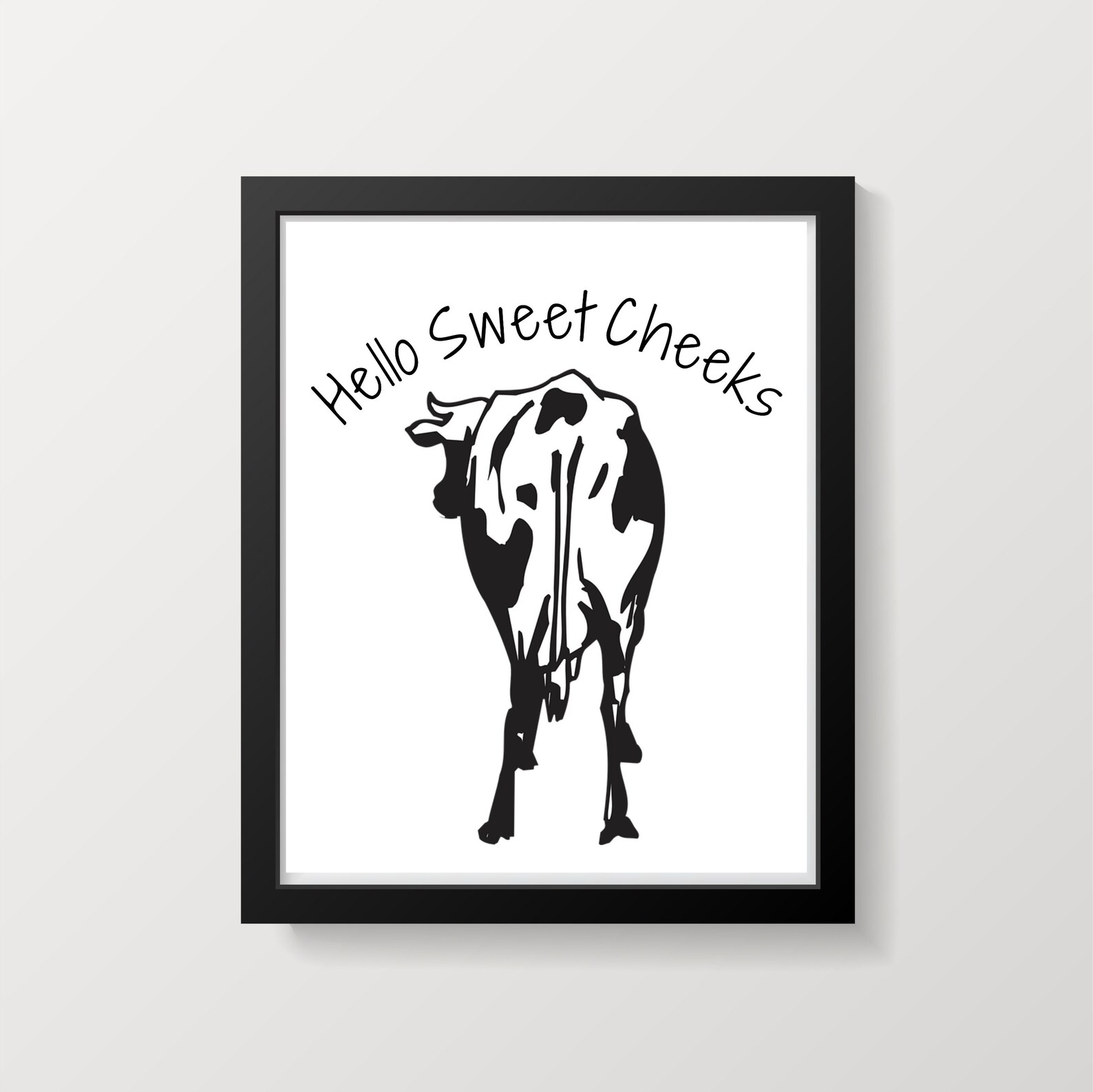 Hello Sweet Cheeks 8x10 Cow Decor Shabby Chic Farmhouse - Etsy Canada