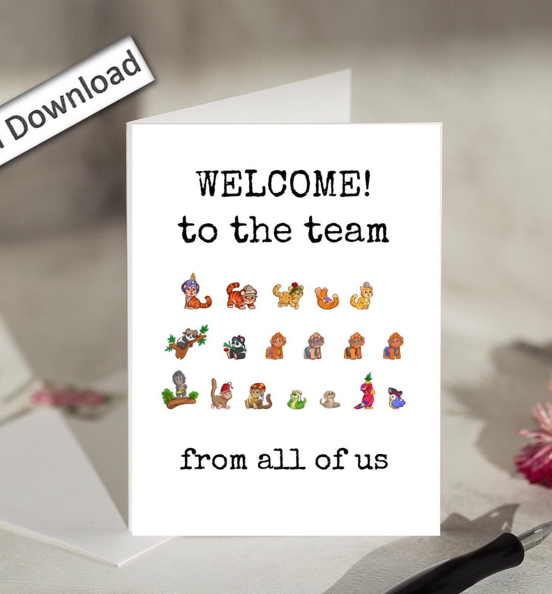 Welcome New Employee Card: Printable Team Card (4x6 Digital Download - Etsy