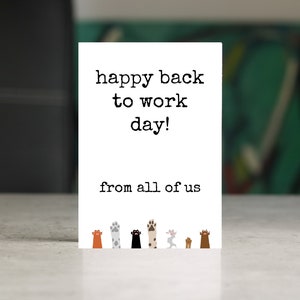 4x6, WELCOME BACK, Coworker, Boss, School, Work Bestie, Mate, Back to ...