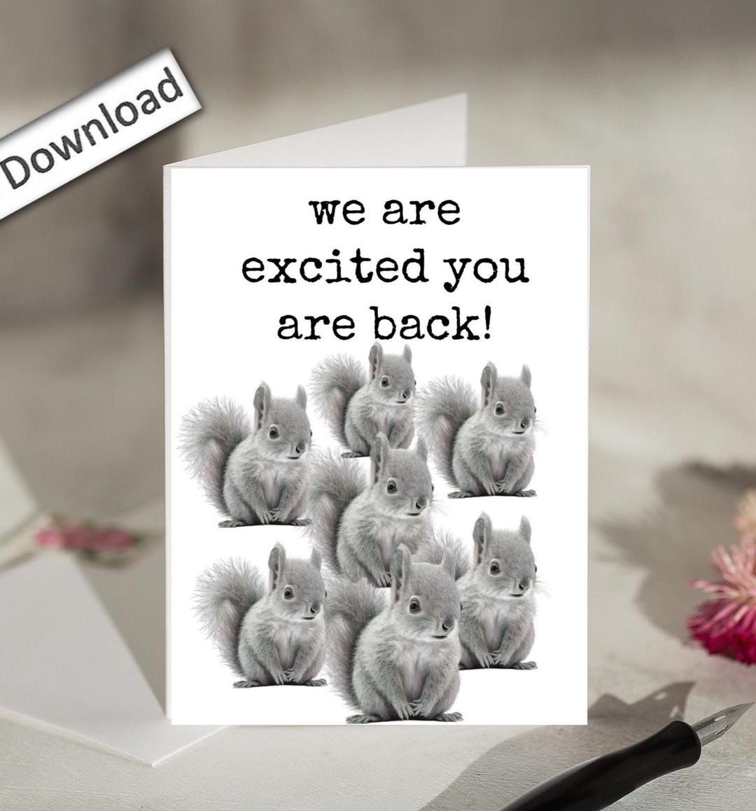 4x6, WELCOME BACK, Card, PRINTABLE, Excited You Are Back, Coworker ...