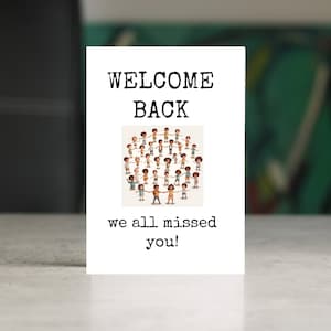 4x6, WELCOME BACK, to the Team, Coworker, Boss, School, Work Bestie ...