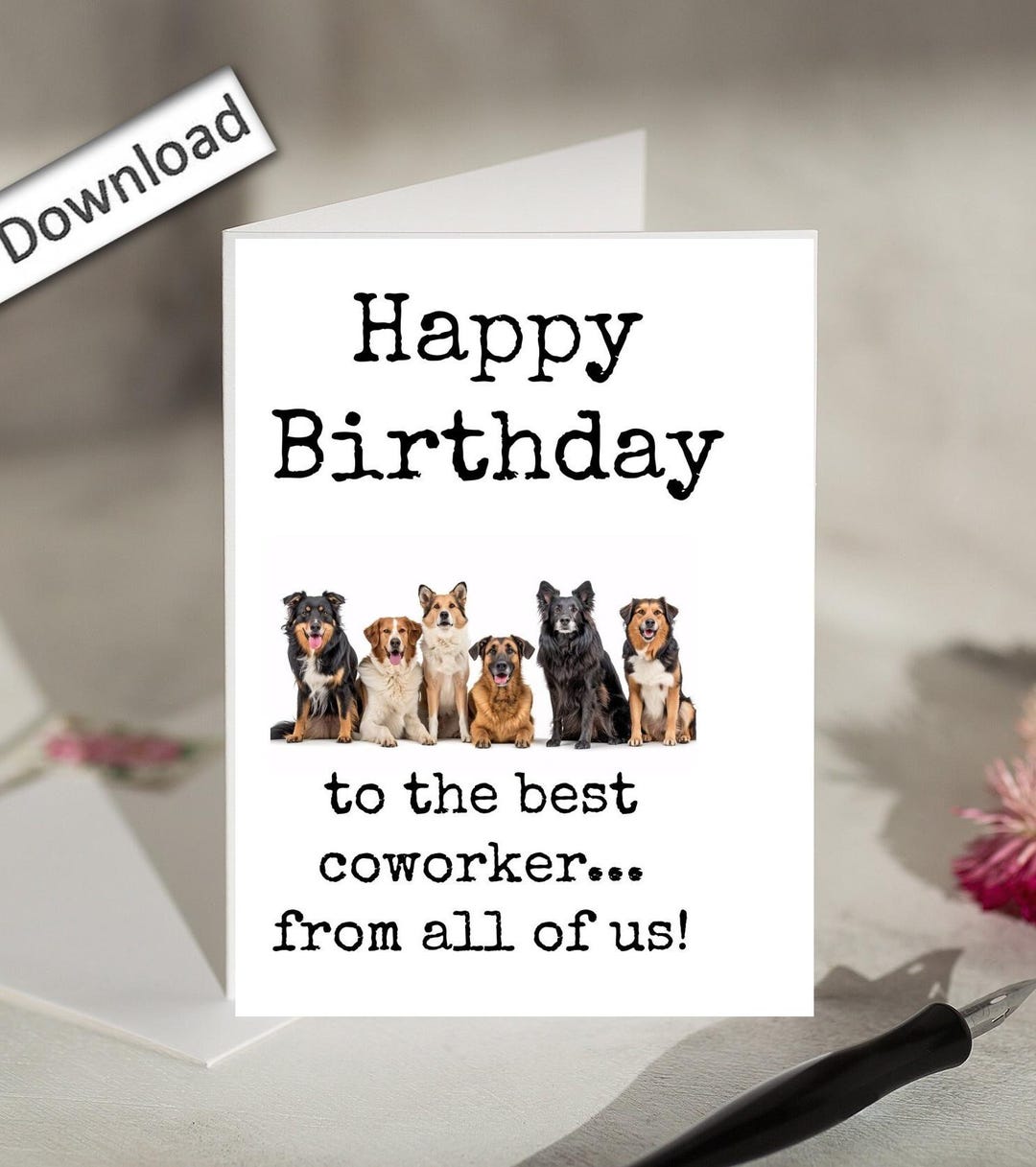 4x6 BIRTHDAY, Coworker, Card, Bday, Work, PRINTABLE, Work Bestie ...