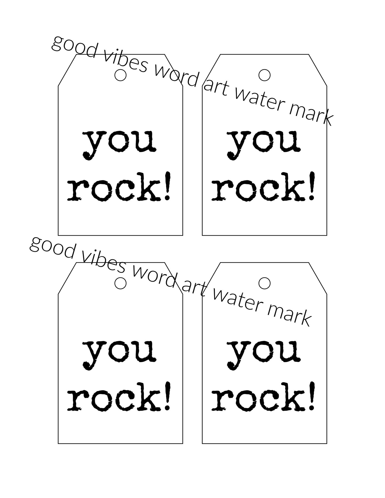 Printable You Rock Gift Tags: Employee Appreciation (digital Download ...