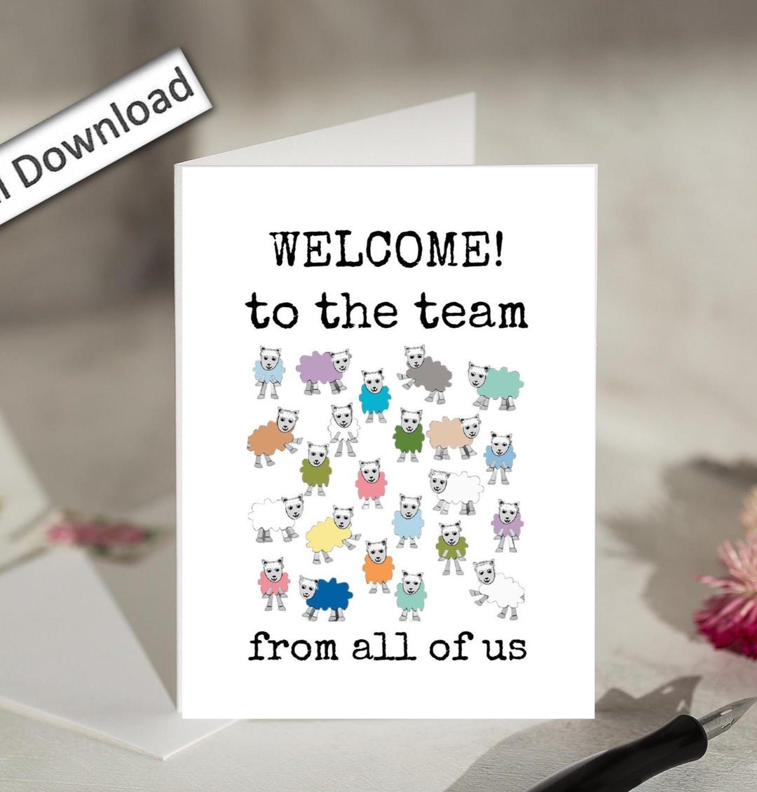 4x6, Welcome NEW EMPLOYEE, Card, PRINTABLE, Welcome to the Team, Team ...