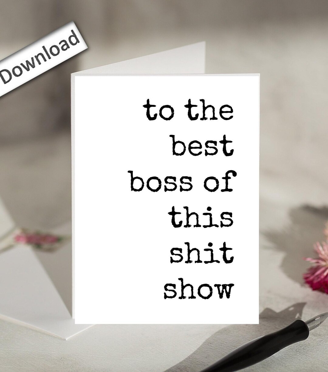 4x6 Boss APPRECIATION, Card, PRINTABLE, Card From Employees, Staff ...