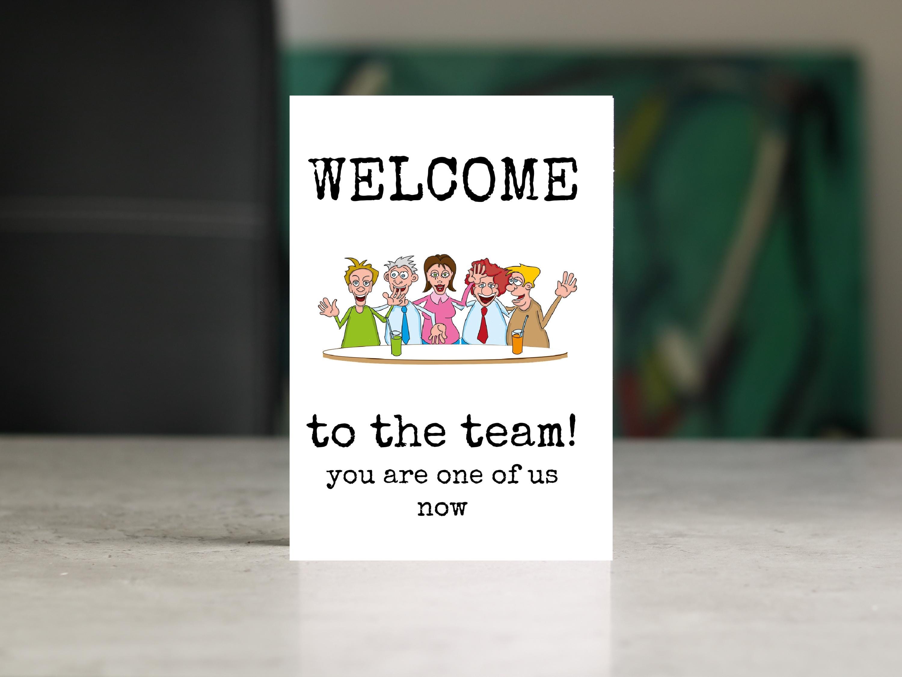 New Employee Welcome Card Printable: Minimalist Team Card (digital ...