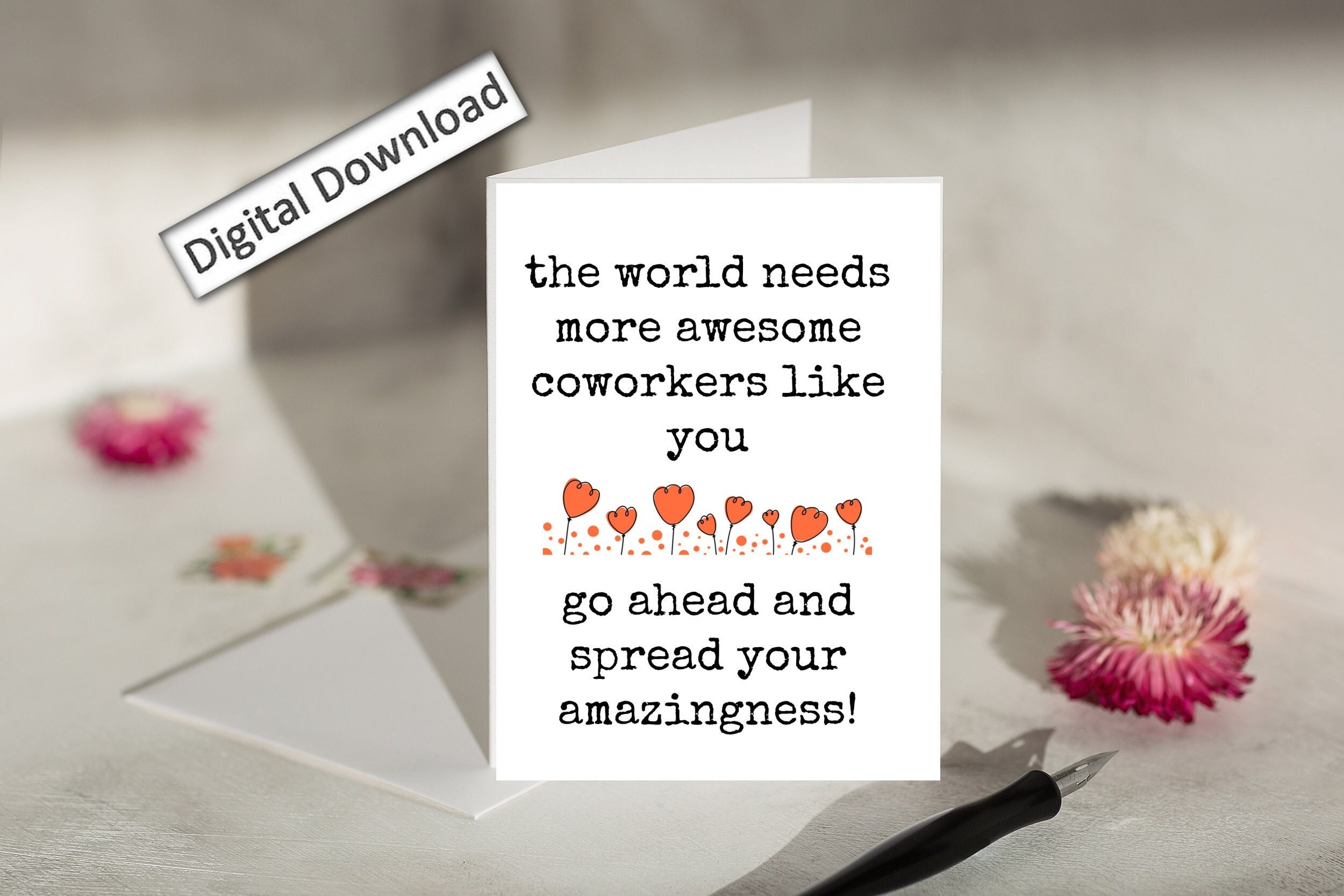 4x6 Coworker APPRECIATION Printable Card, Spread Your Amazingness ...