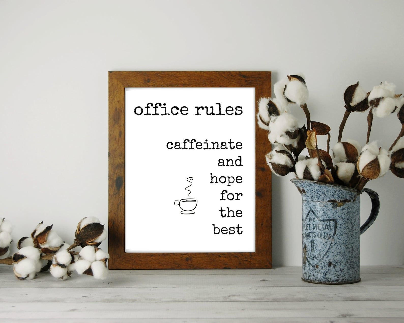 8x10 Coffee Quote Printable Cubicle Decor for Women Desk - Etsy
